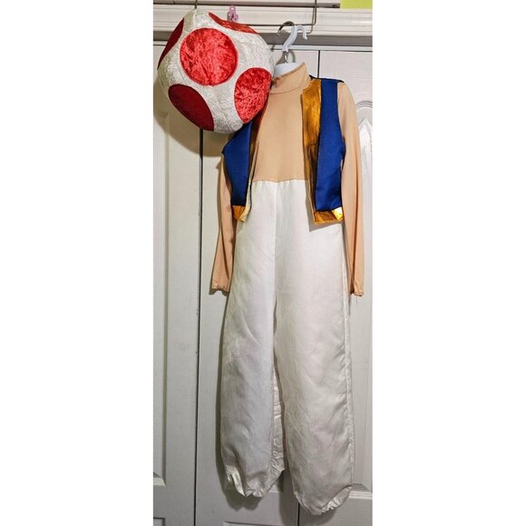 Disguise | Costumes | Super Mario Toad Kids Costume 78 Hat Jumpsuit ...